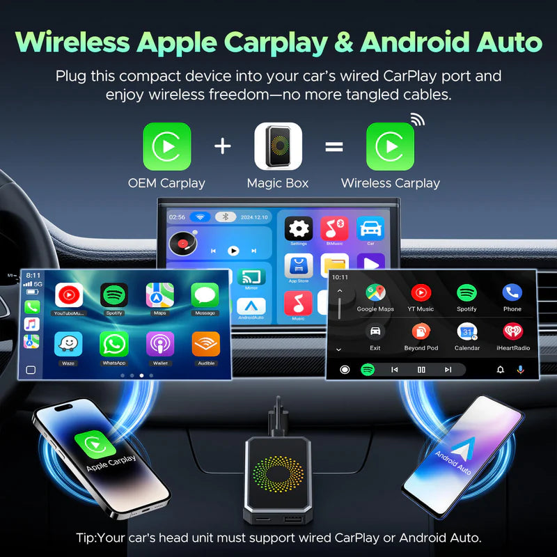 3-in-1 Magic Video Carplay Box for Streaming Netflix/YouTube/TikTok ...